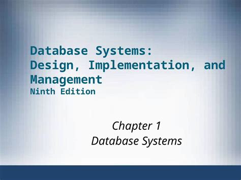 Ppt Database Systems Design Implementation And Management Ninth Edition Dokumentips