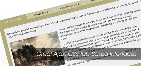 Great Ajax Css Tab Based Interfaces Pixel2pixel Design