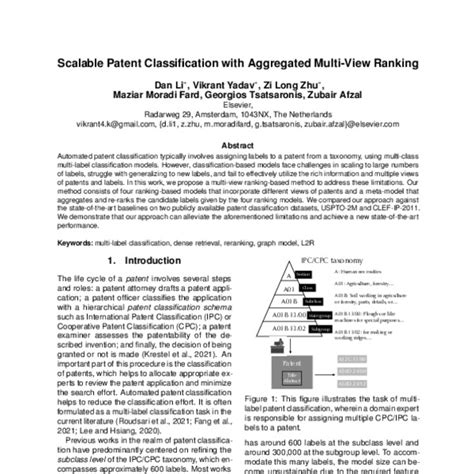 Scalable Patent Classification With Aggregated Multi View Ranking Acl Anthology