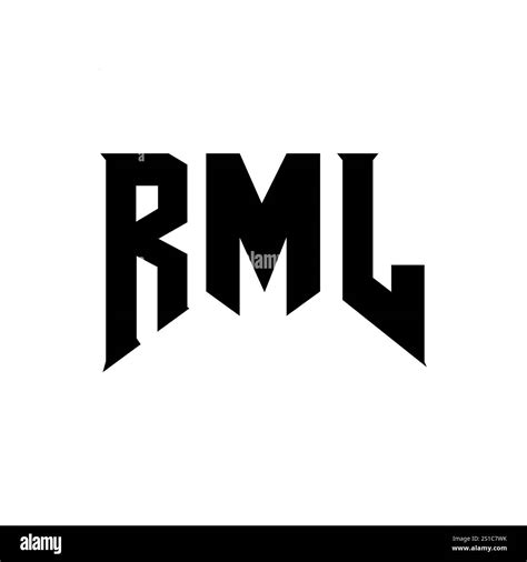 Rml Letter Logo Design For Technology Company Rml Logo Design Black And White Color Combination