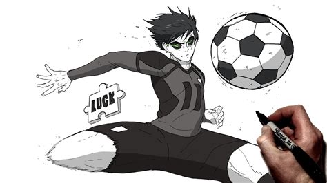 How To Draw Isagi Luck Step By Step Blue Lock Youtube