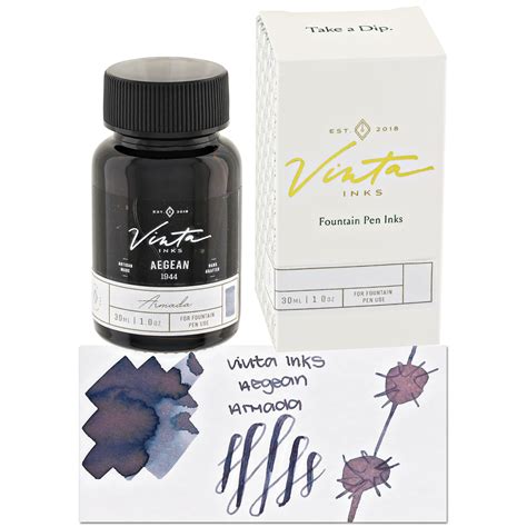 Vinta Inks 20 Bottled Ink In Aegean Armada 1944 30ml Goldspot Pens