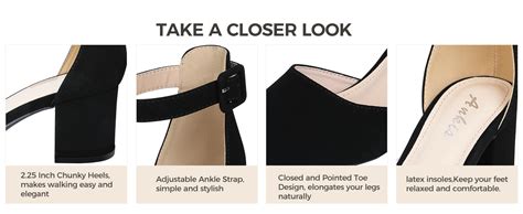 Ankis Closed Toe Heels For Women Black Nude Gold Silver Pointed Toe Heels Low