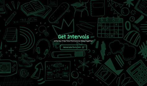 Github Coderkrysioget Interval Unite Your Free Time Find Common Slots Together