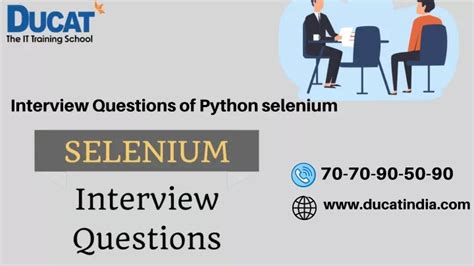 PPT Interview Questions Of Python Selenium PowerPoint Presentation