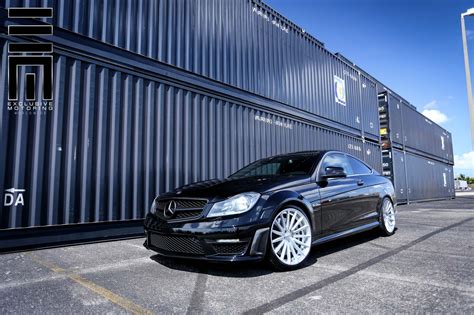 Elegant Black Mercedes C Class Modified With Exterior Accessories