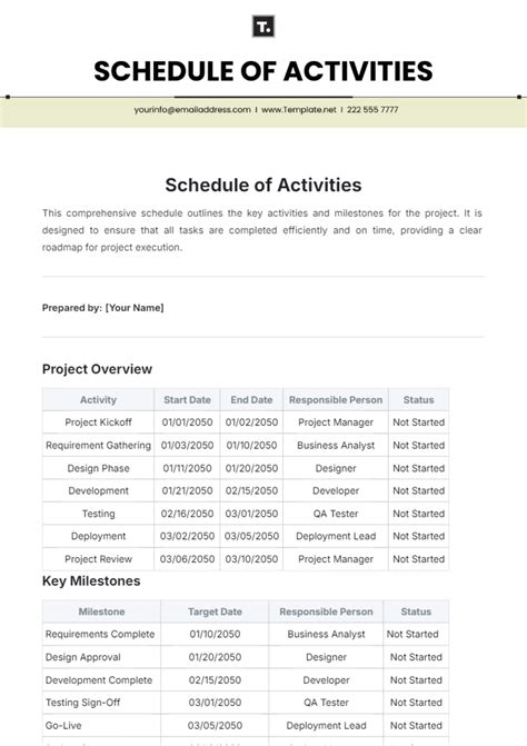 Free Softball Schedule Template To Edit Online