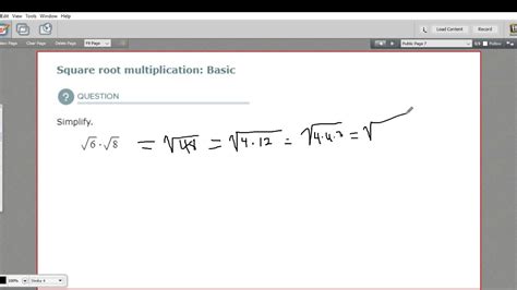 Square Root Multiplication Basic Youtube