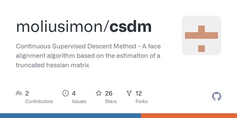 Github Moliusimoncsdm Continuous Supervised Descent Method A Face