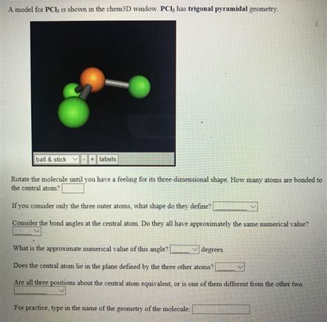 Solved A Model For Sih4 Is Shown In The Chem3d Window Sih