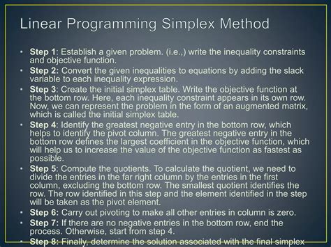 Linear Programing Pptx Programming Languages Computing