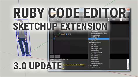 Ruby Code Editor Sketchup Extension V30 Youtube