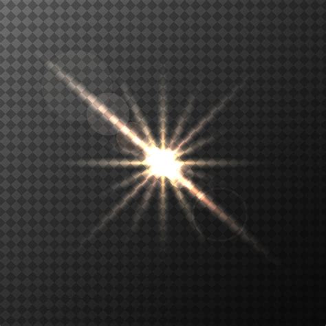 투명 한 배경에 벡터 빛나는 조명 효과 프리미엄 벡터