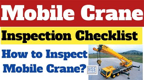 Mobile Crane Inspection Checklist Doc At Dorothy Bufkin Blog