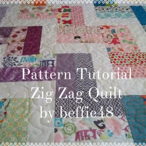 Zig Zag Quilt Pattern Tutorial Baby Quilt Pattern Pdf Etsy