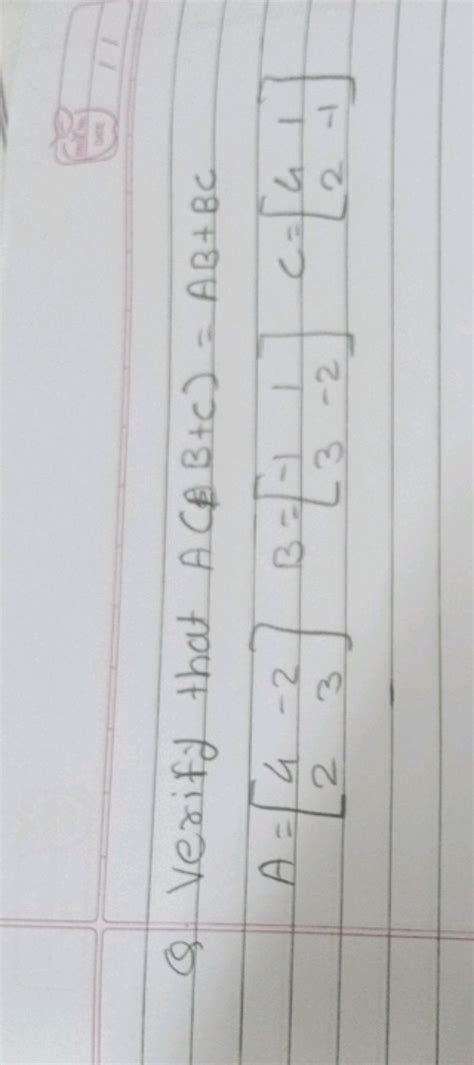 Q Verify That Abbcabbc A Left Begin Array C C 4 And 2