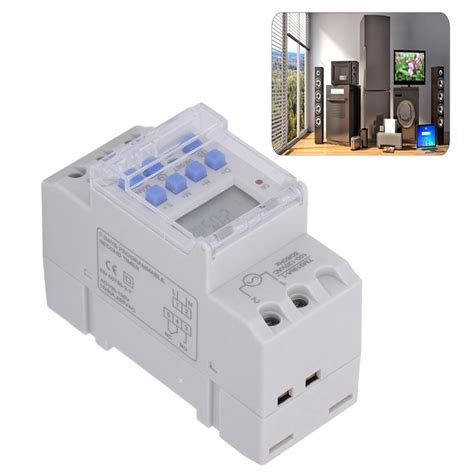 Soxii Timer Switch Digital With 16a 24hours 7days Programmable Din Rail Led Screen 16 On Off