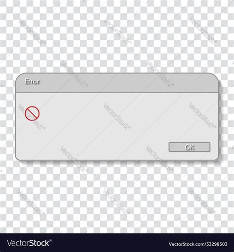 Window Operating System Error Warning Royalty Free Vector