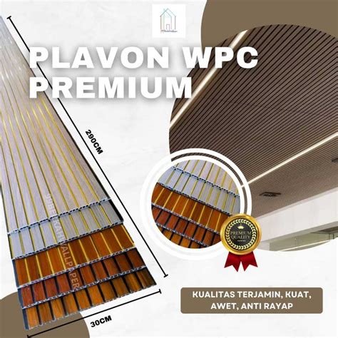 Jual Plafond Wpc Premium Murah Motif Ukuran 30cm X 2 9m Plafon Tebal