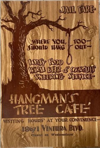 s Hangman s Tree Café Menu Tarzana California d