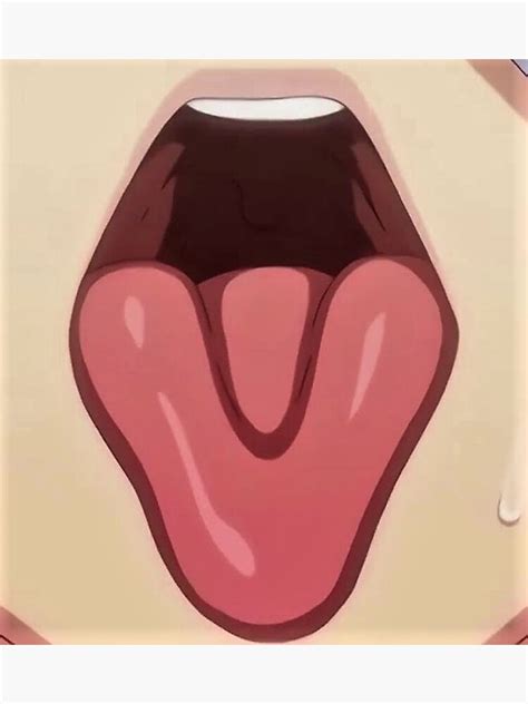 Lewd Anime Girl Tongue Poster For Sale By Eohamilton1 Redbubble