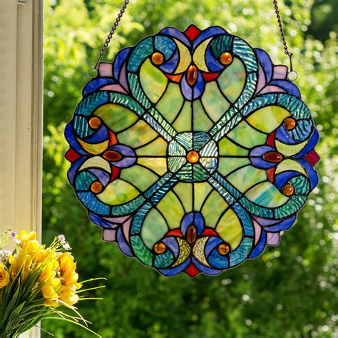 Astoria Grand Tiffany Stained Glass Window Panel And Reviews Wayfairca