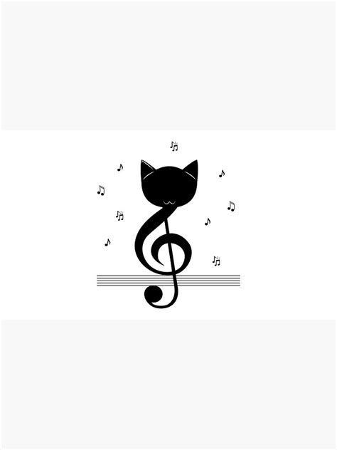 Cute Music Note With A Lovely Cat Poster For Sale By Skyhopes