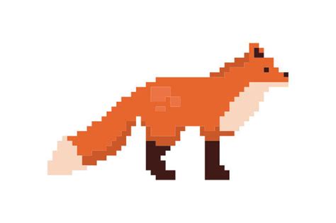 Fox Pixel Art Cute Pixel Fox Cute Pixel Art Animals Pixel Art