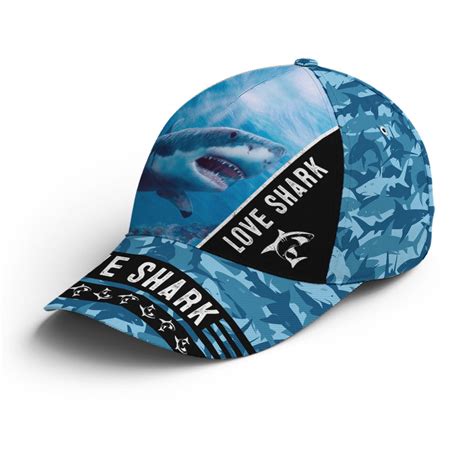 Love Shark Great White Shark Ocean Theme Baseball Cap Lasfour Co0720