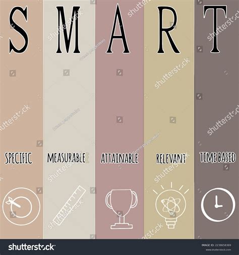 Smart Goals Specific Measurable Attainable Relevant Stock Vector