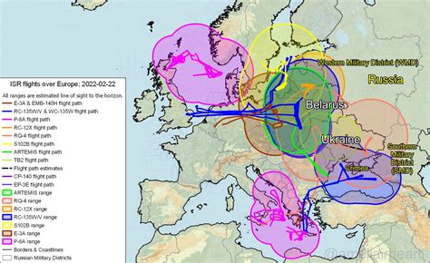 Isr Intelligence Surveillance And Reconnaissance Flights Over Europe 22 2 2022 R Europe