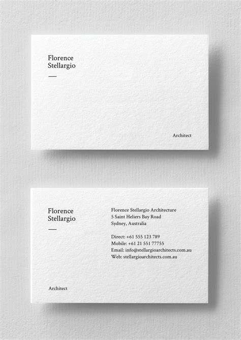 Business Card Template Minimal Typography Business Card Design