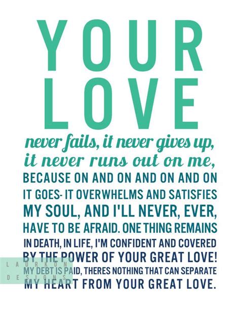 Bible Verse Your Love Never Fails