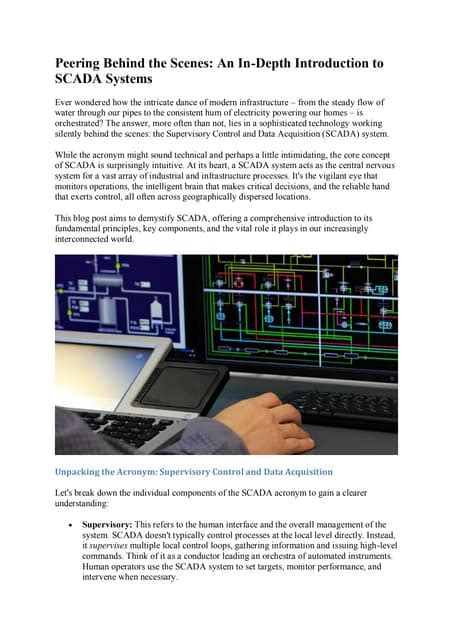 An In Depth Introduction To Scada Systems Pdf