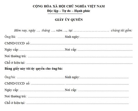 Mẫu Giấy ủy Quyền Nuôi Con Cho ông Bà Mới Nhất Hiện Nay