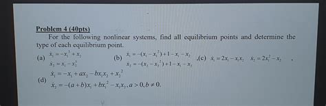 Solved I Want To Know How To Find The Type Of System Chegg