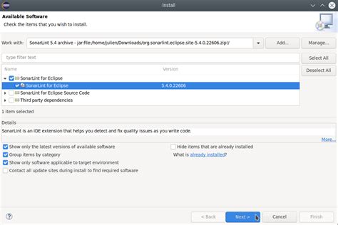 Offline Installation Sonarlint Documentation Eclipse