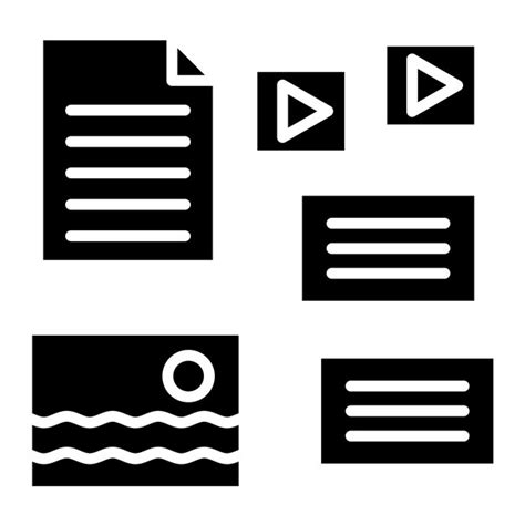 Premium Vector Unstructured Data Glyph Solid Black Illustration