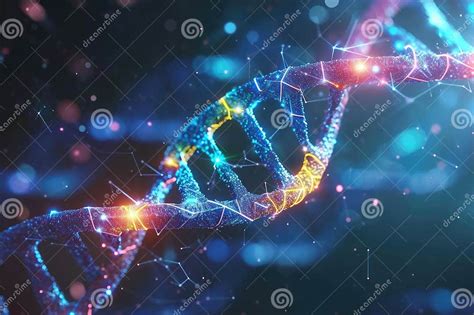 A 3d Rendering Showcasing A Vibrant And Dynamic Double Stranded Strand Of Colorful Lights