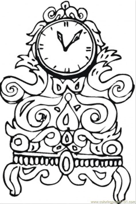 Grandfather Clock Coloring Page At Getdrawings Free Download