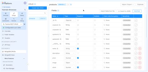 REST API For CRUD On Data Mia Platform Documentation