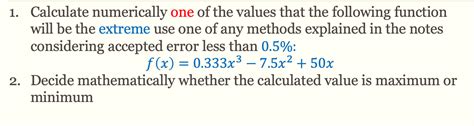 Solved 1 Calculate Numerically One Of The Values That The