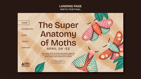 Free Psd Moth Festival Template Design