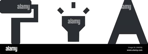 Set Of 3 Icons Editor Line Icons Collection Set Quality Icon For