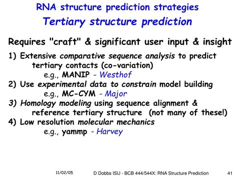 Ppt Rna Structure Prediction For Computational Biology Powerpoint