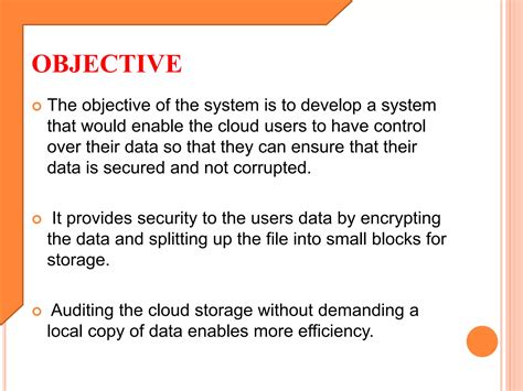 Public Auditing For Secure Cloud Storage Pptx