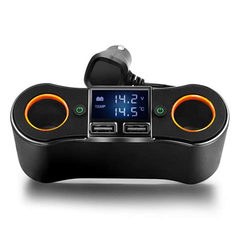 12V DC Splitter Charger Car Adapter 2 Way Lighter Grandado