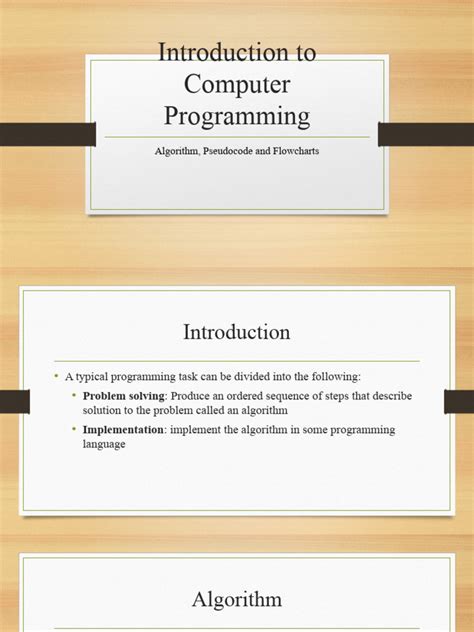 lesson 10 introduction to computer programming algorithms and flowcharts pdf algorithms