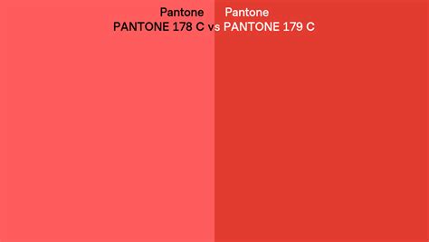 Pantone 178 C Vs Pantone 179 C Side By Side Comparison