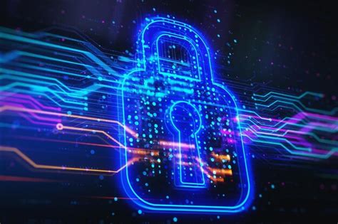 Premium Photo Personal Data And Cyberspace Security Concept With Bright Glowing Digital Lock